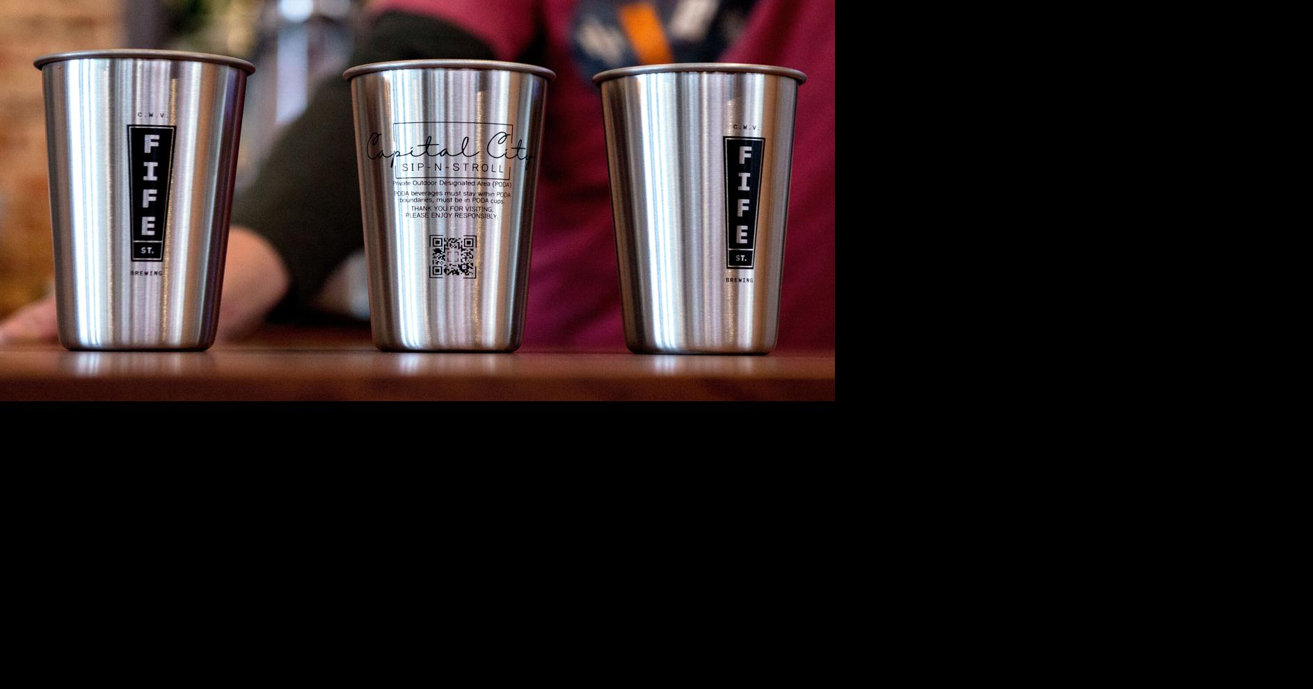Fife Street selling reusable cups in Charleston Sip-N-Stroll | Kanawha ...