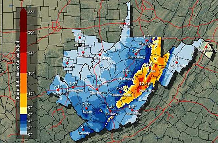 Charleston WV weather: Snow expected in mountains areas | News ...