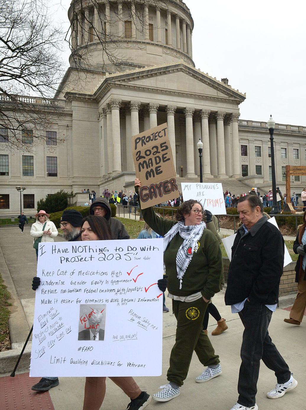 300 for 50501 rally at WV Capitol protest Trump Project 2025 ...