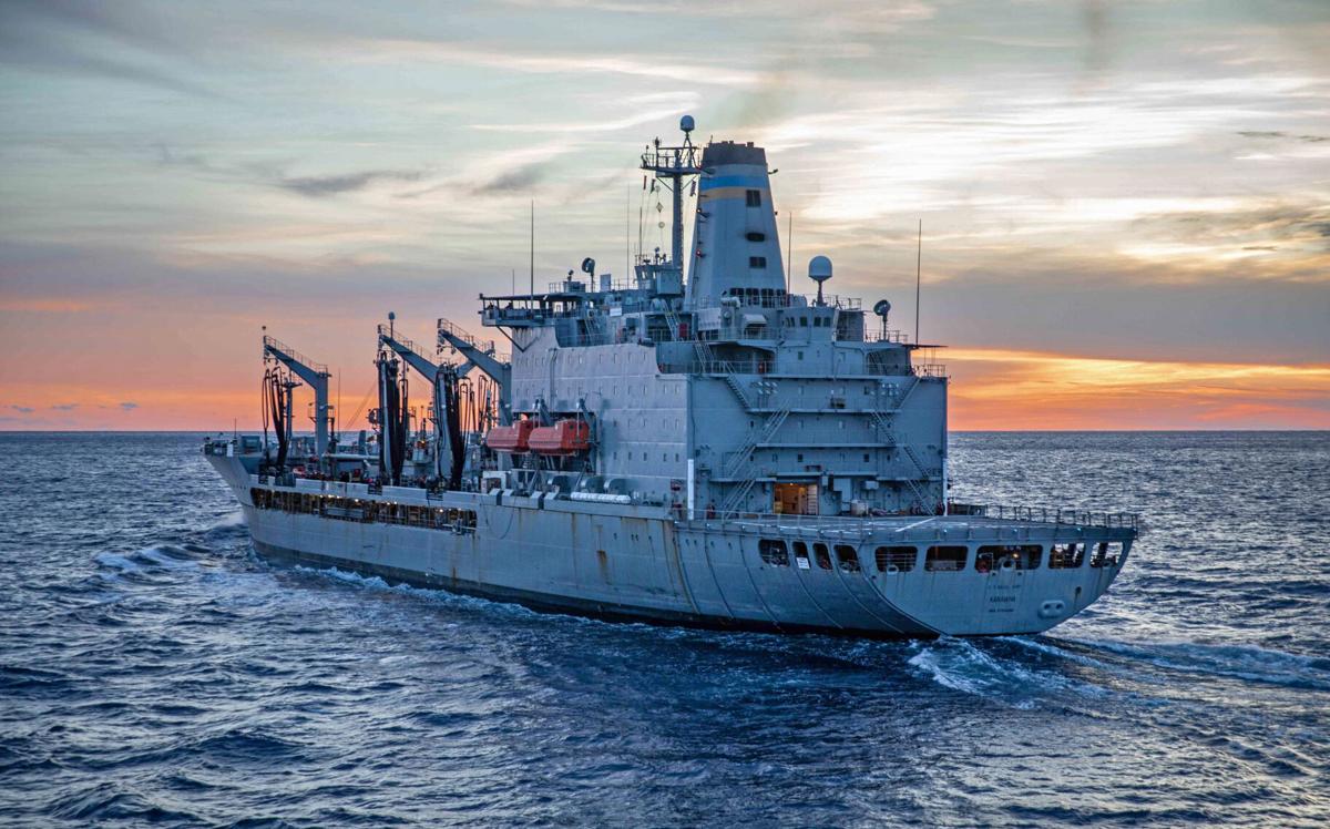 USNS Kanawha, in Mediterranean, US Navy ship named for river | Kanawha ...