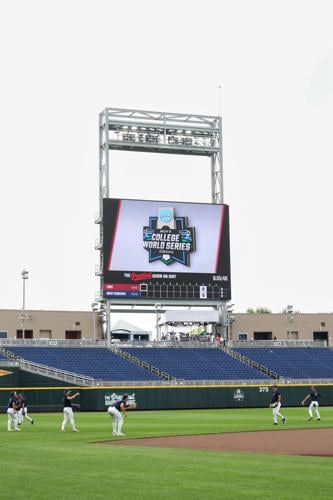 Photos: WVU baseball practice day before opening game in Omaha ...