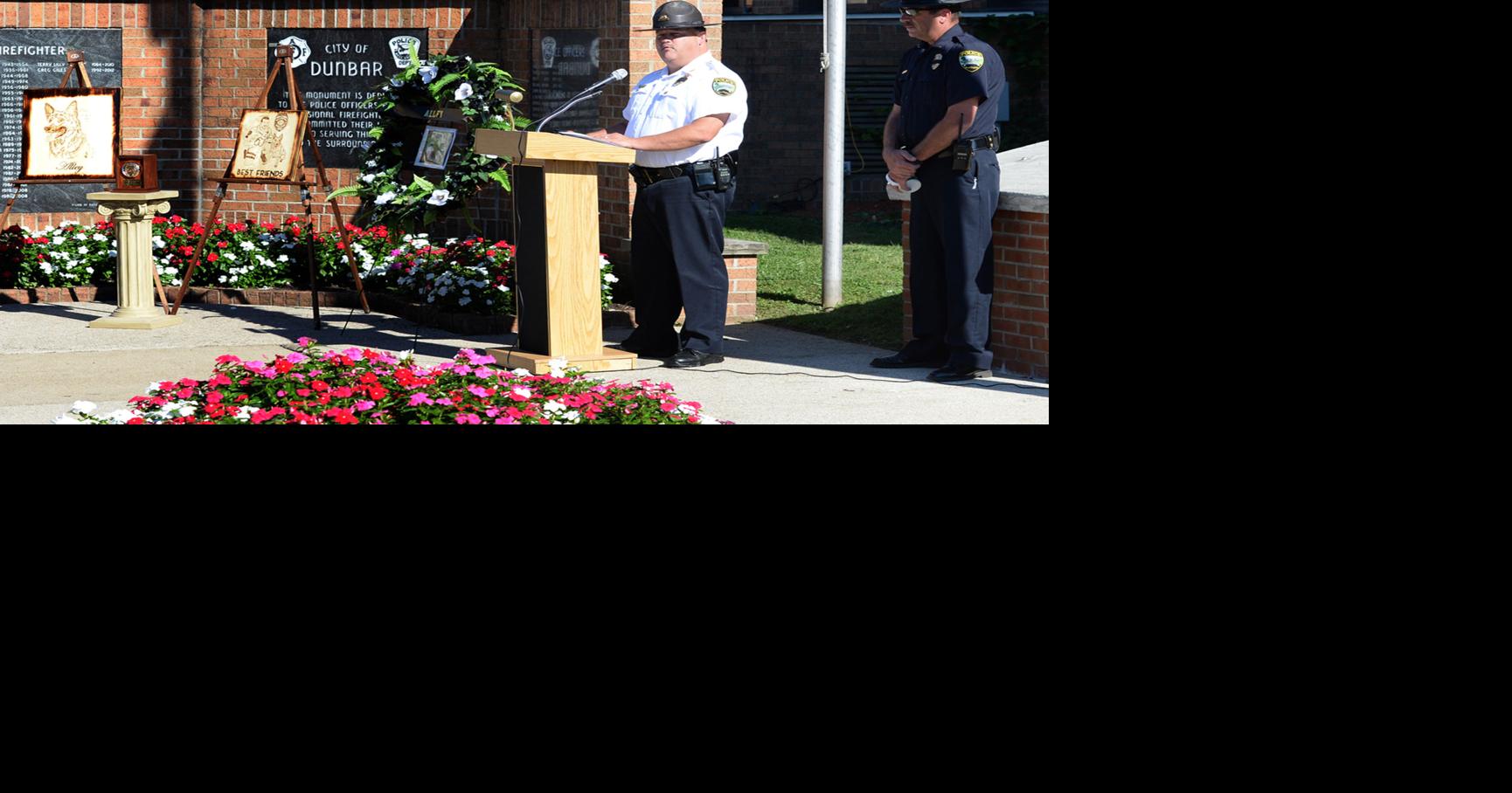Officers honor fallen Dunbar police dog Alley | News | wvgazettemail.com