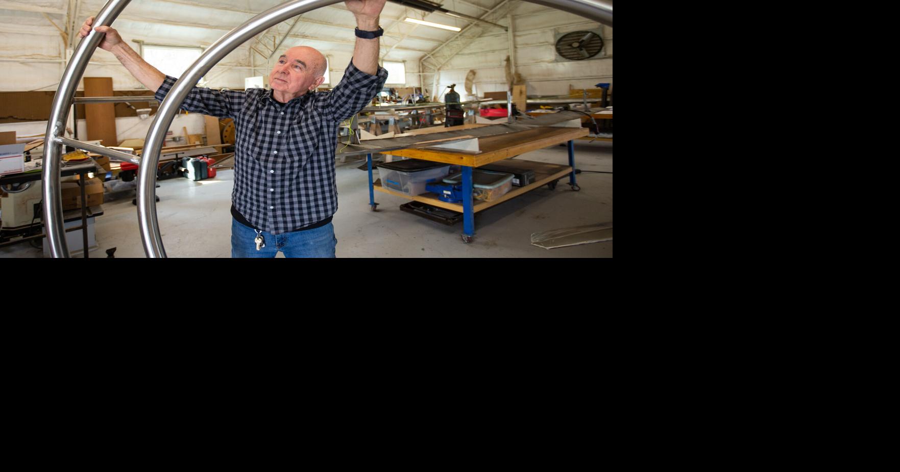 Artist Jonathan Cox sculpts 'River Flow' for Slack Plaza | Kanawha ...