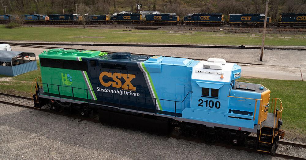 First CSX hydrogen-powered locomotive retrofit in Huntington | Business ...