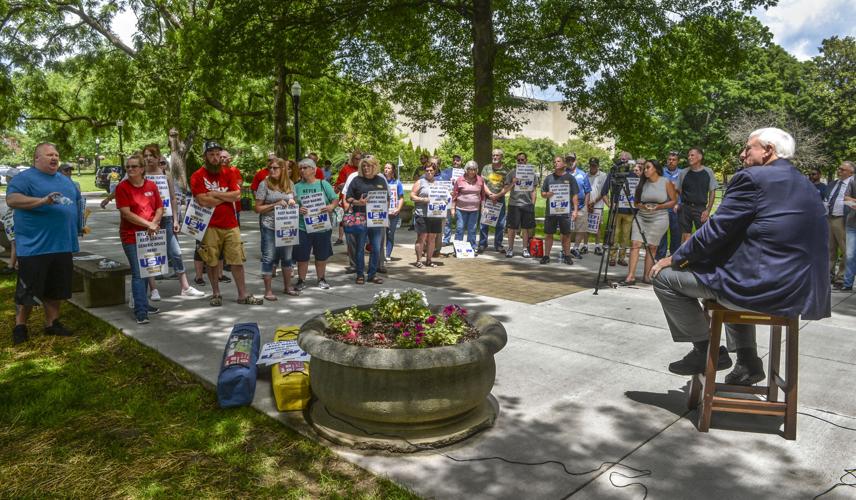 Old Mylan plant workers bus to Charleston to protest; Justice says new ...