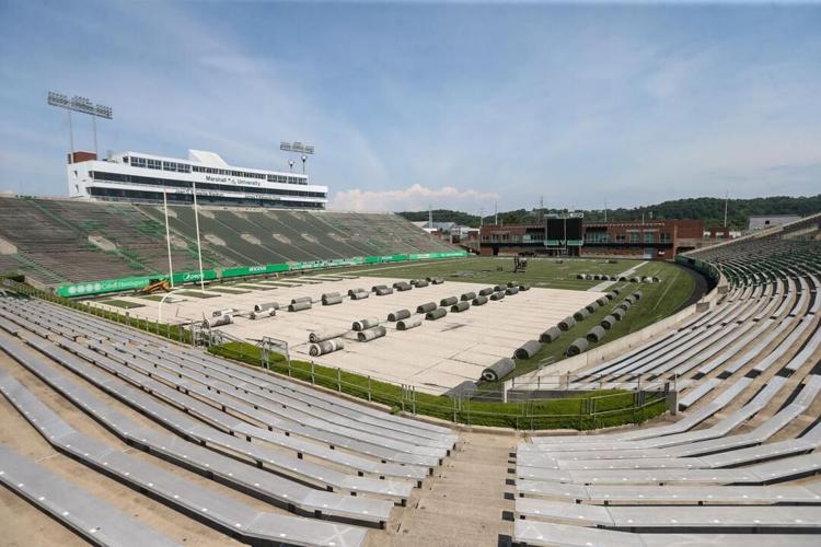 Marshall football: Installation of new turf begins at Joan C. Edwards ...