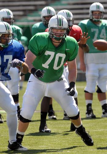 Marshall football: Tenney holds his own at right tackle | Sports ...