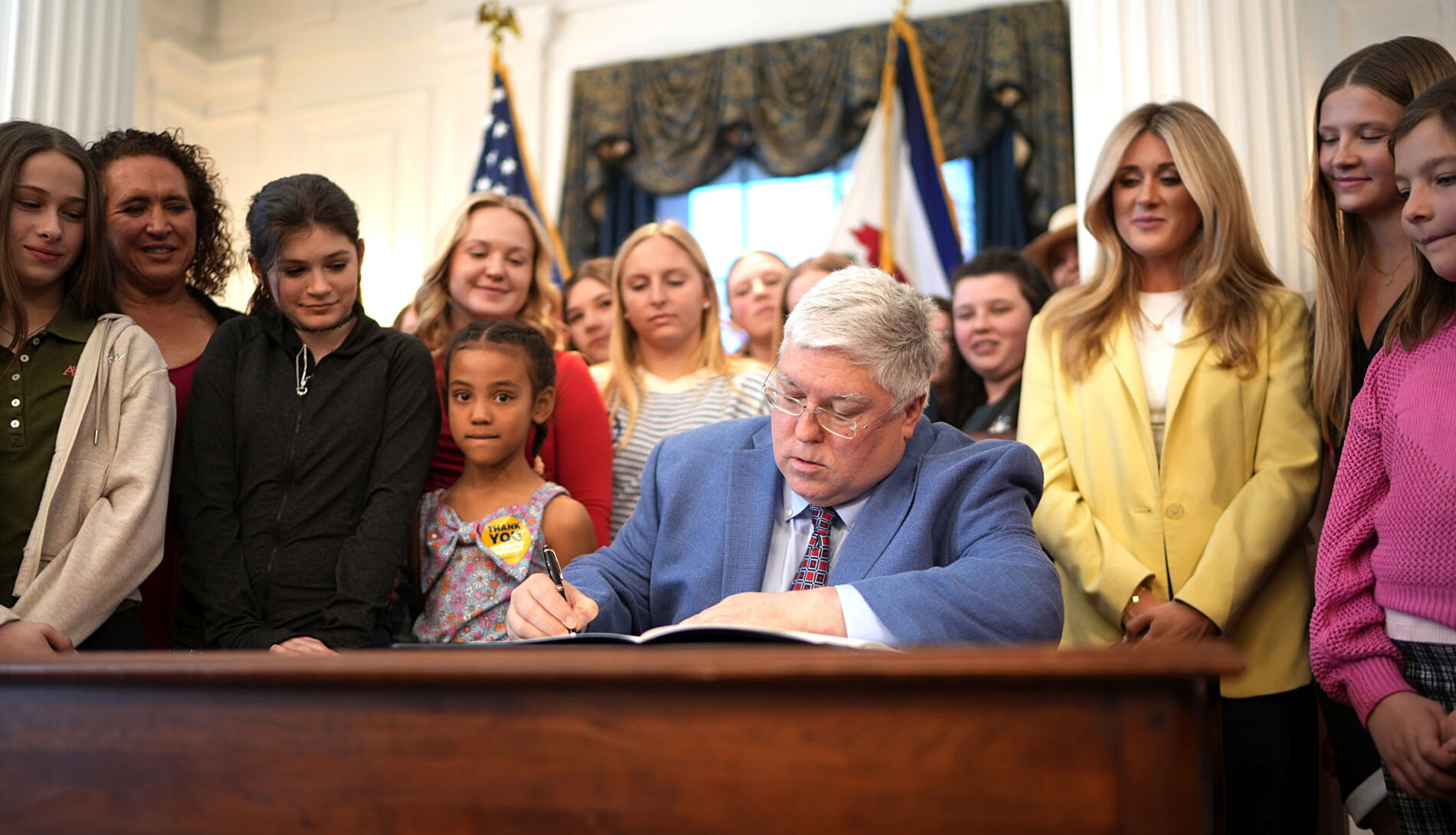 Morrisey signs anti-trans Riley Gaines Act into law | Legislative ...