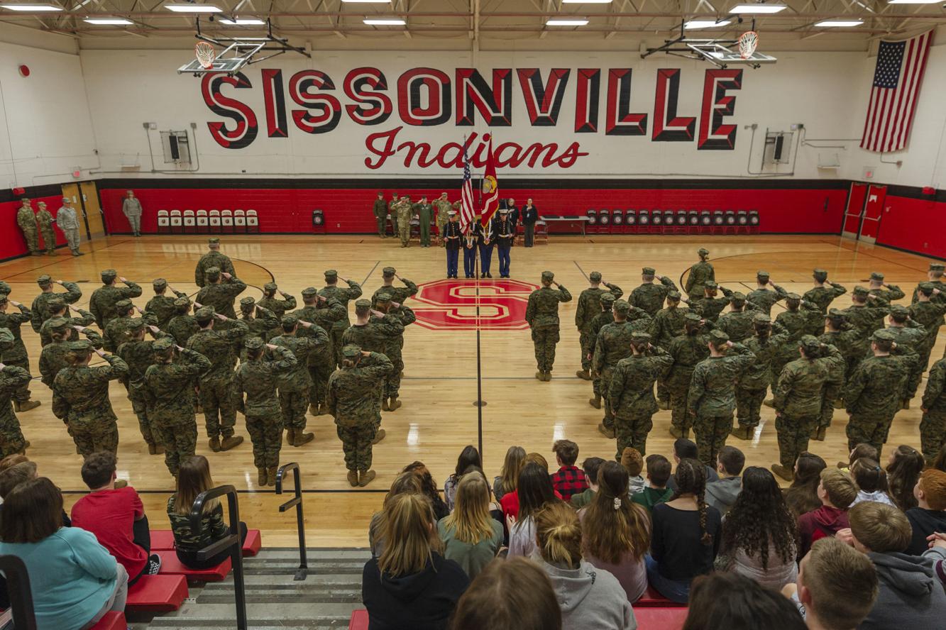 PHOTO: Sissonville High students salute the flag | Education ...