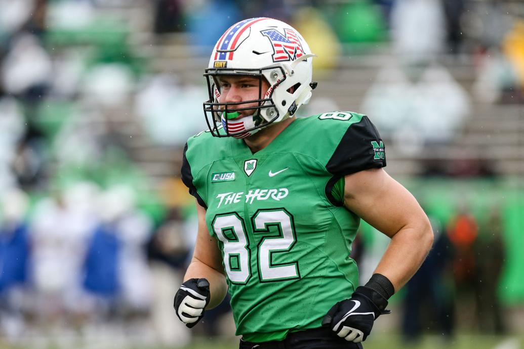 Cody Mitchell has veteran presence for Marshall tight ends | Marshall ...