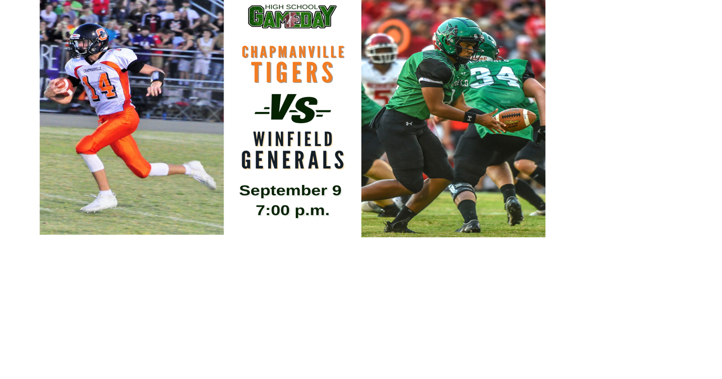 Chapmanville Tigers vs. Winfield Generals: Sept. 9, 2022 | HD Media+ ...