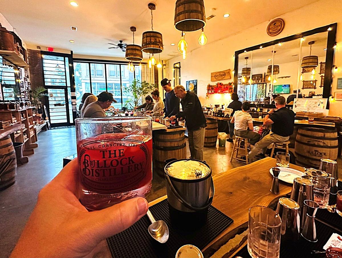 Sipping my Johnny Jump Up at The Bullock Distillery - photo by Steven ...