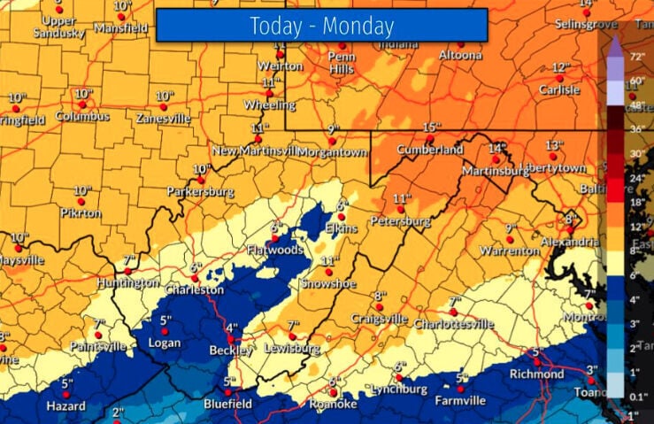 Charleston WV weather update: Expected snow, ice totals | Kanawha ...