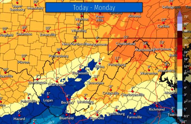 Charleston WV weather update: Expected snow, ice totals | Kanawha ...