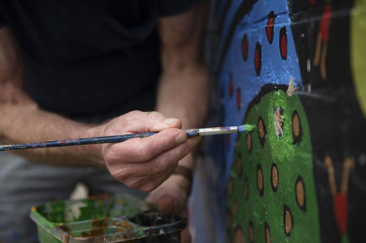 PHOTO: West Side Wonder mural undergoing repairs | Kanawha County ...