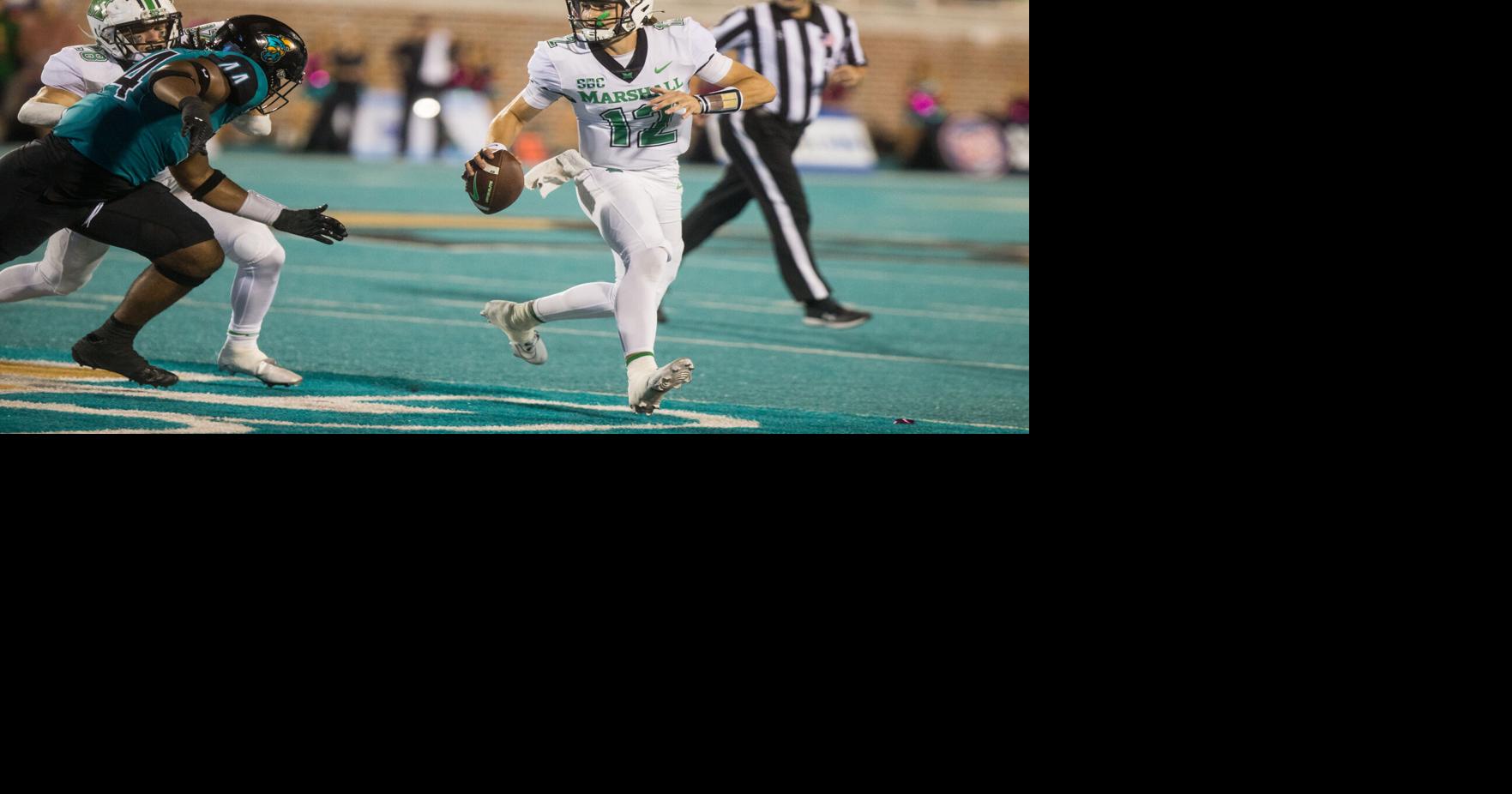 Marshall football notebook: Cole Pennington replaces Fancher in loss ...