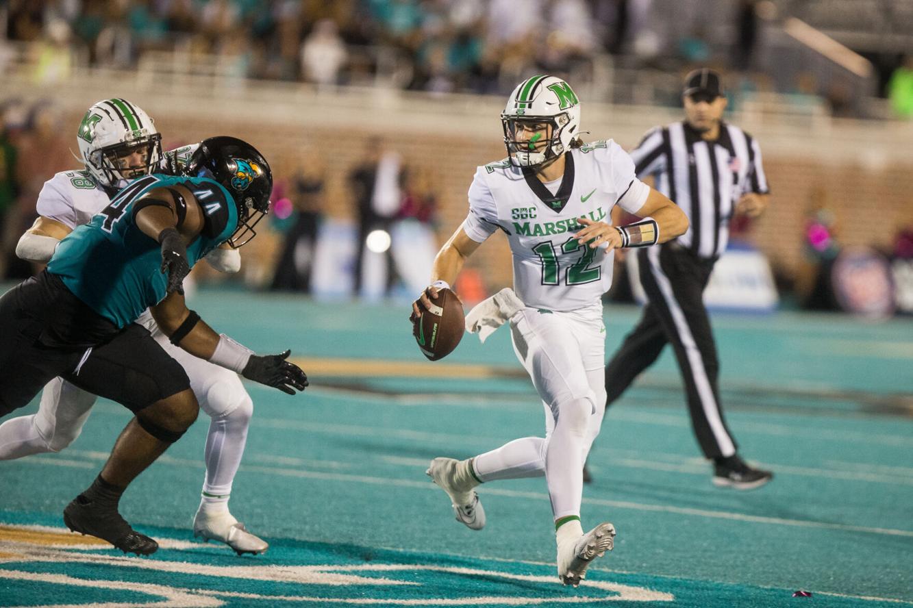 Marshall football notebook: Cole Pennington replaces Fancher in loss ...