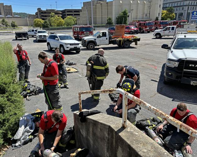 Firefighters train in former CASCI building prior to demo | Business ...