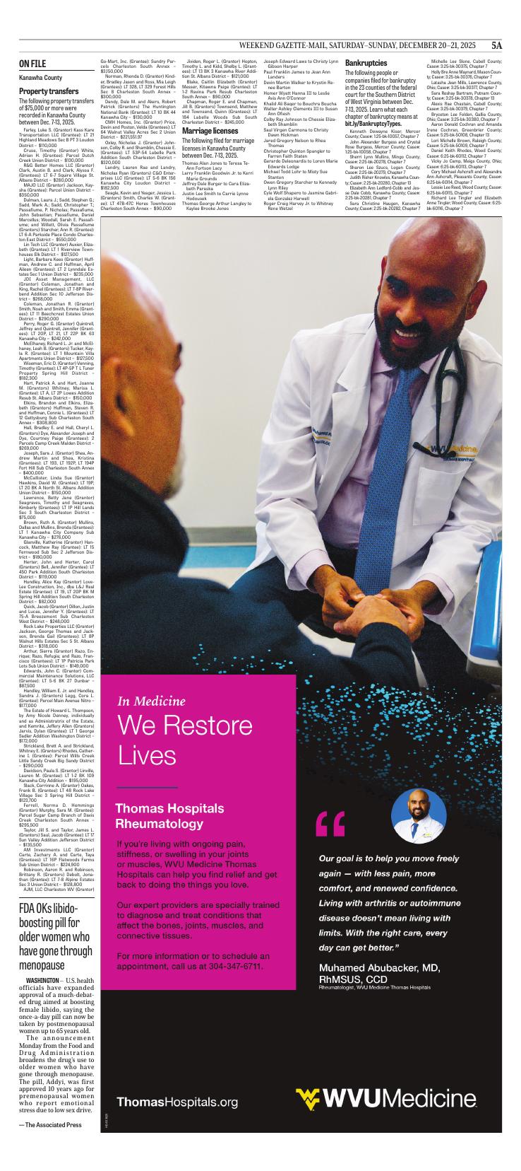 Page A5 | e-Edition | wvgazettemail.com