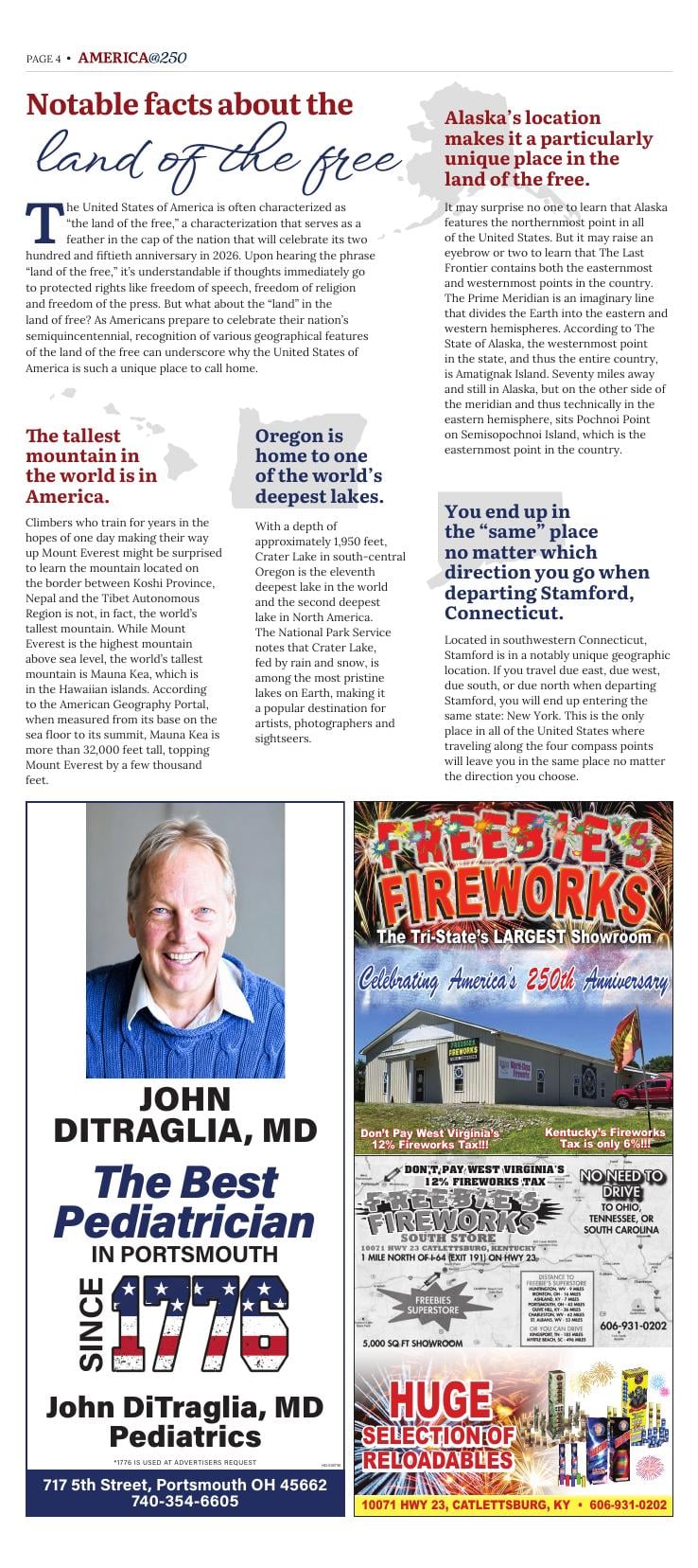 Page F5 | Celebrate America 250 Fourth of July | wvgazettemail.com