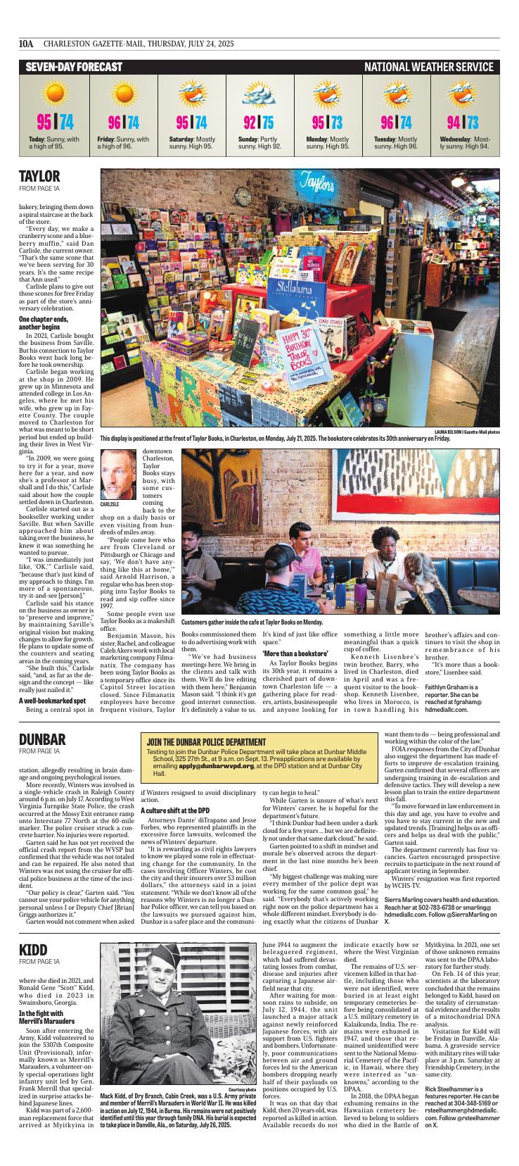 Page A10 | e-Edition | wvgazettemail.com