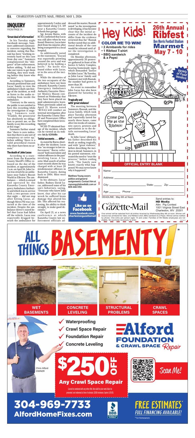 Page A8 | e-Edition | wvgazettemail.com