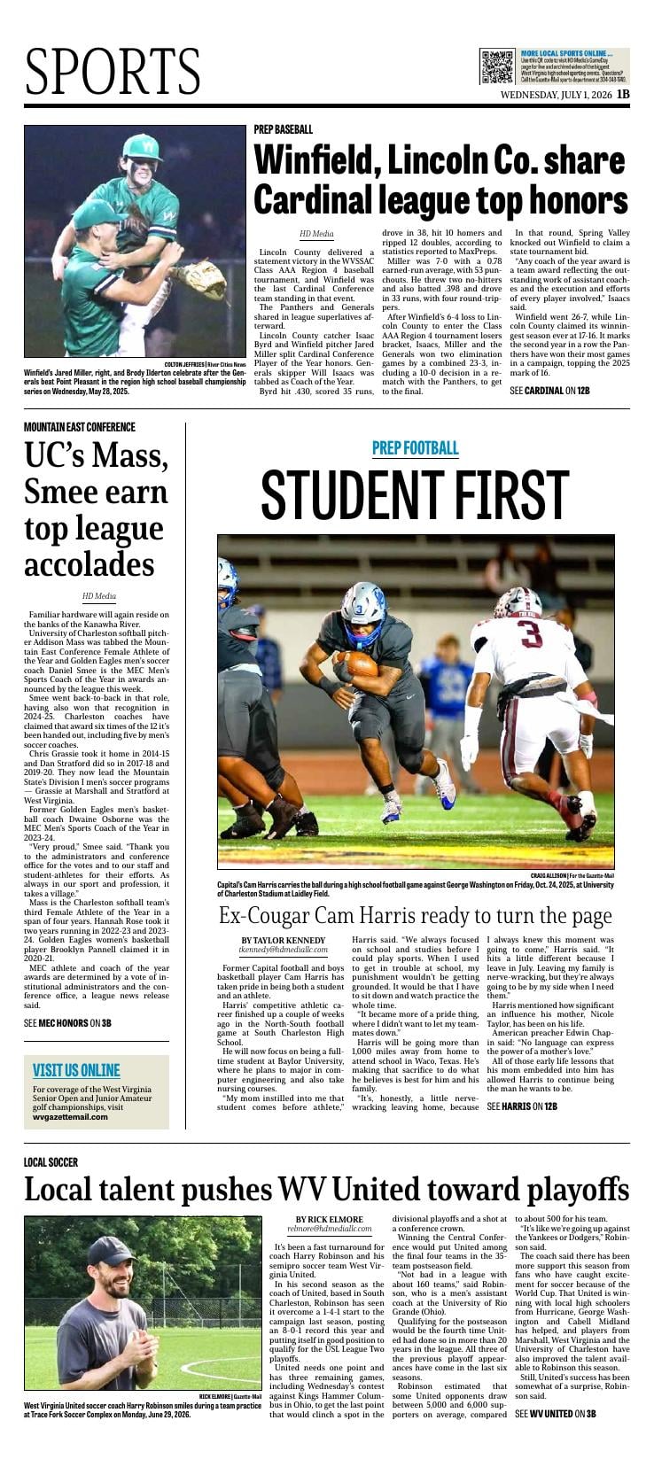 Page B1 | e-Edition | wvgazettemail.com