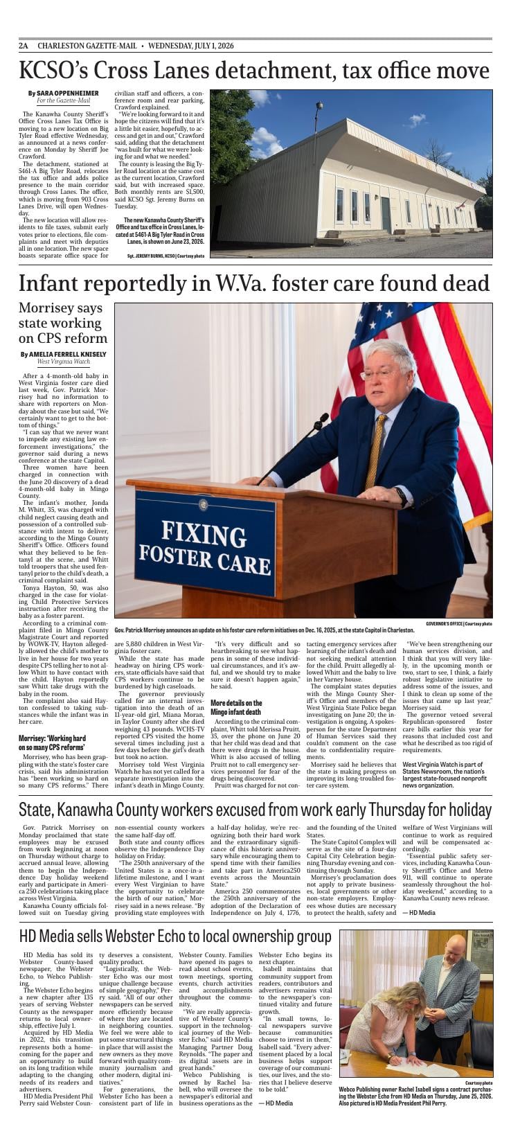Page A3 | e-Edition | wvgazettemail.com
