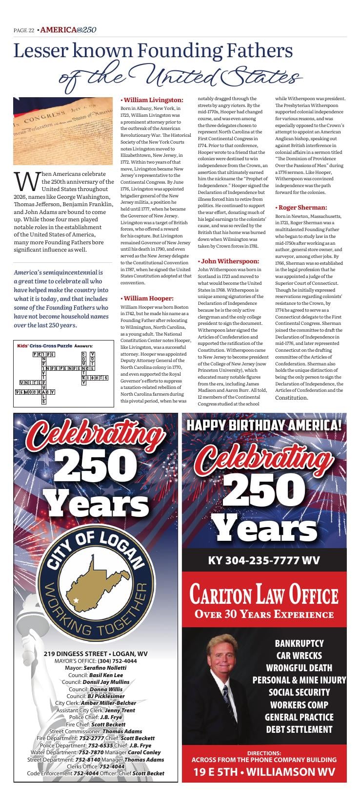 Page F21 | Celebrate America 250 Fourth of July | wvgazettemail.com