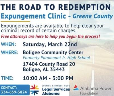 Greene County to Host Expungement Clinic at Boligee Community Center ...