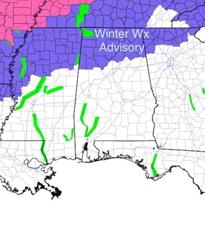 Winter Weather Advisory for North Alabama for Tuesday Night-Wednesday ...