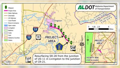 Alabama Department of Transportation resurfacing portion of State Route ...