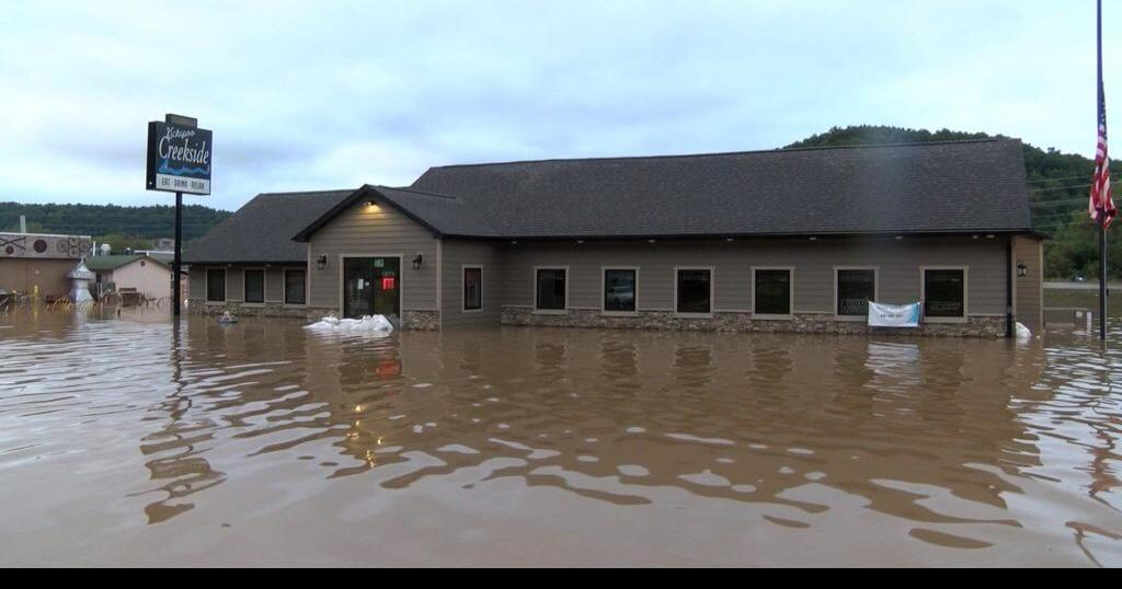 Kickapoo River causes major flooding with record levels | News | wxow.com