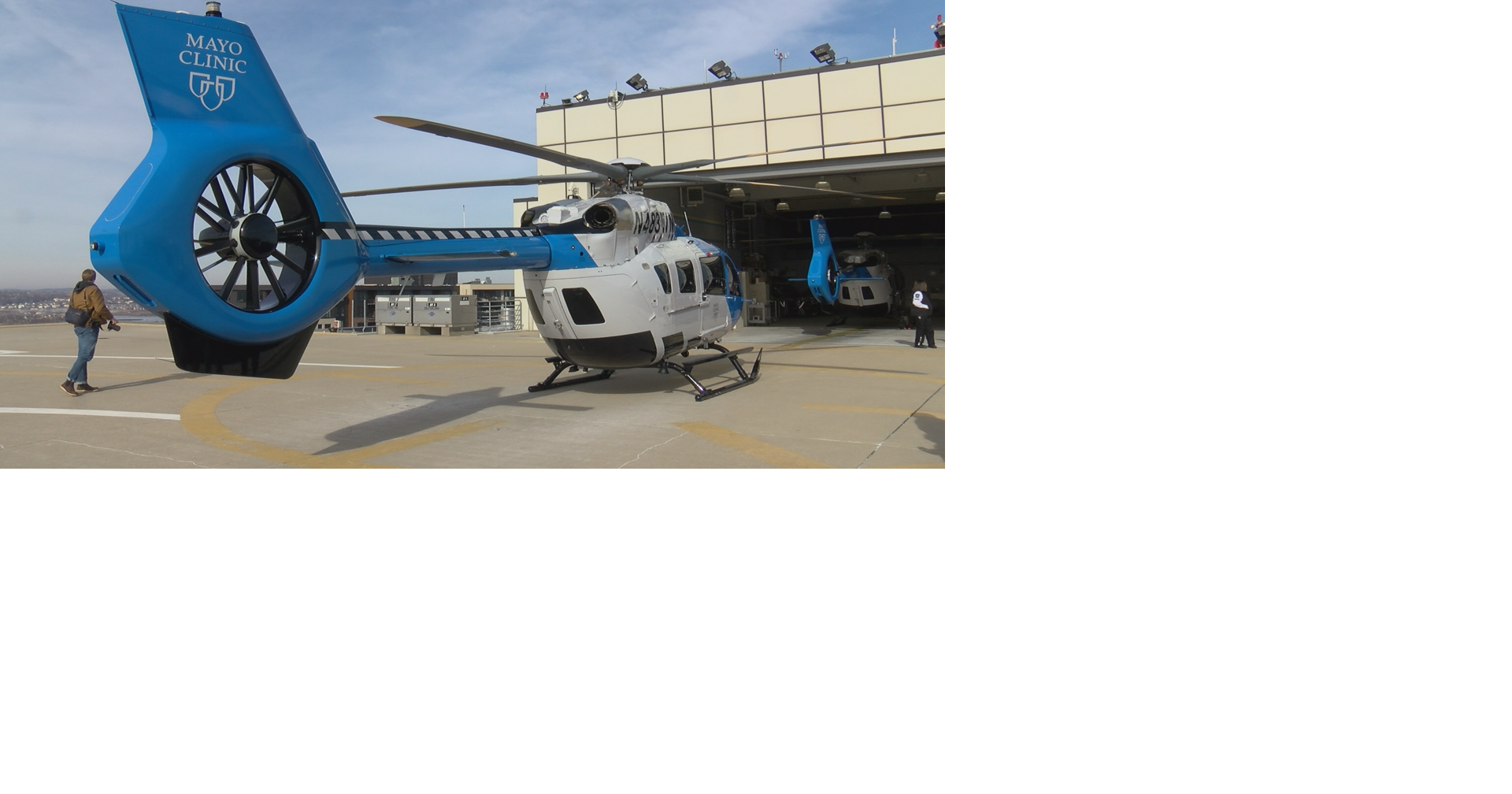 Bird strike forced Mayo Clinic helicopter to land Friday | News | wxow.com