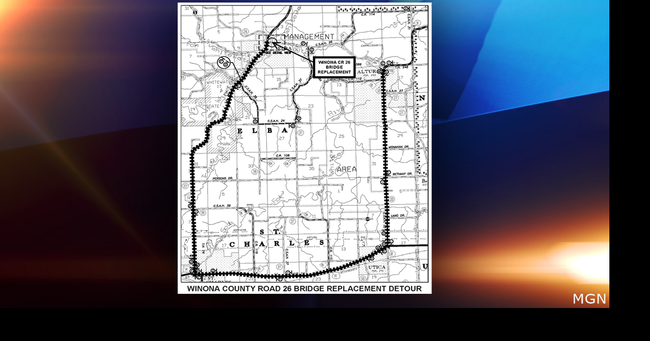 Winona County bridge replacement to close section of County Road 26 ...