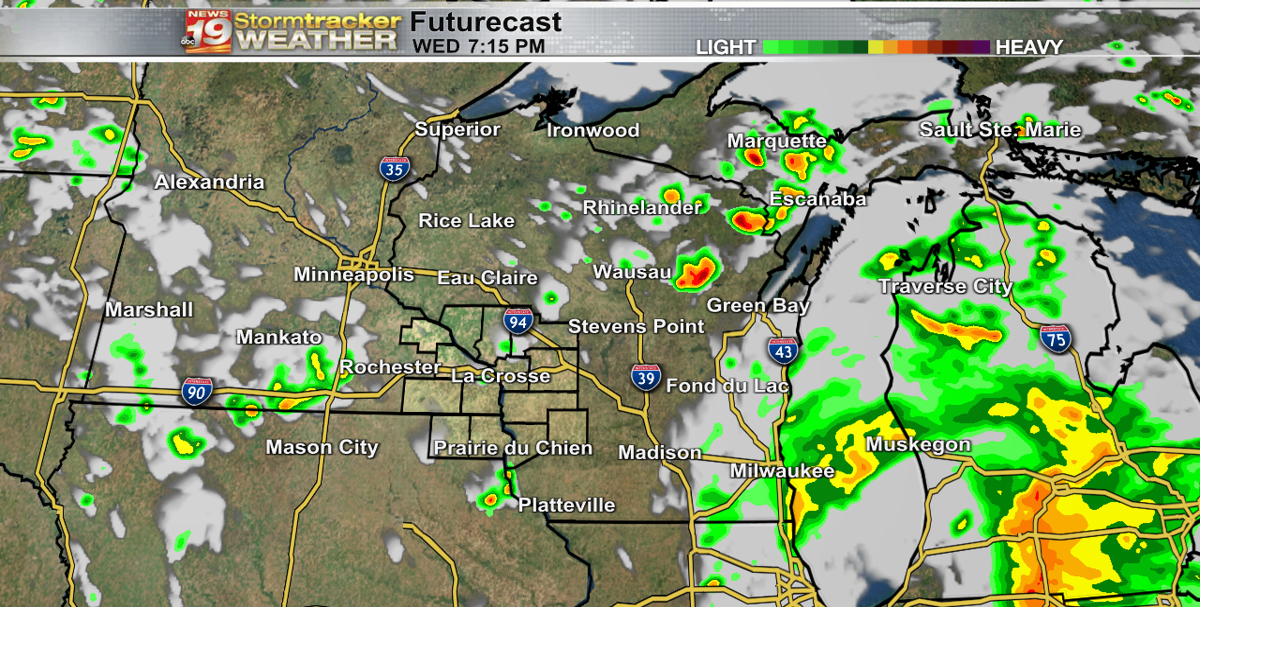 Wednesday starts wet with a few more spotty rain chances throughout the day | 19 Storm Track ...