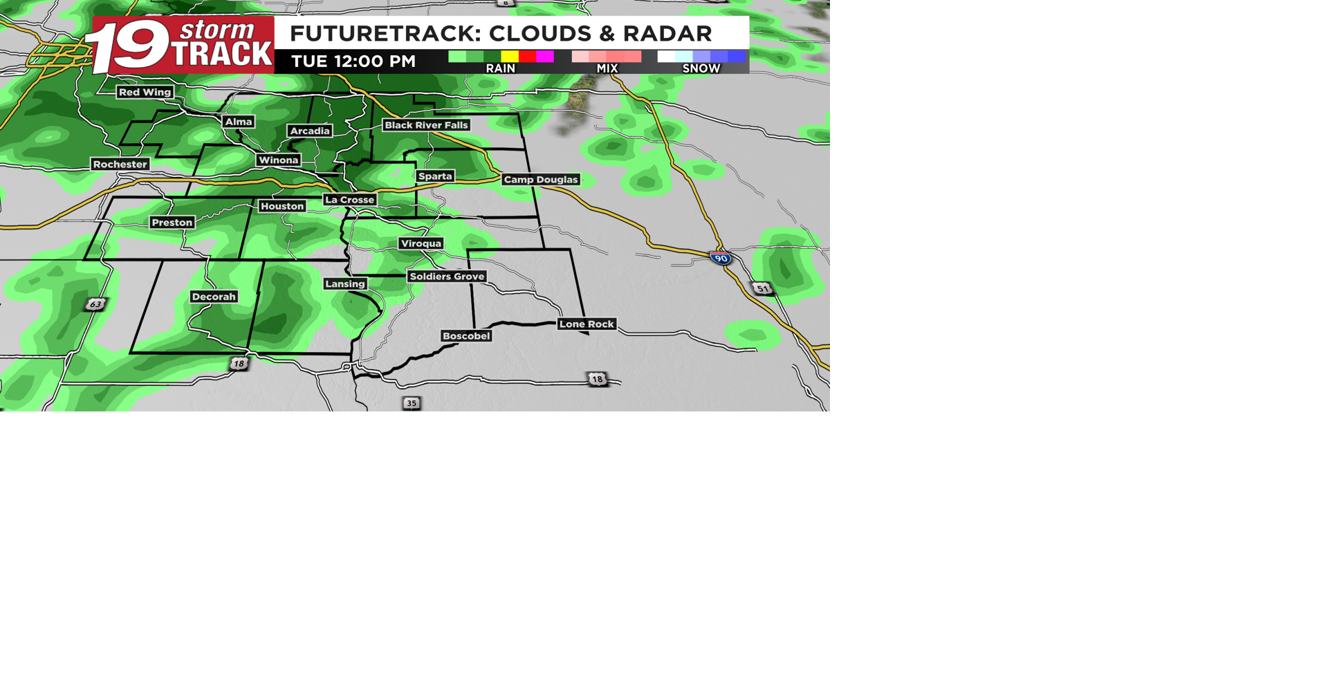 A cloudy, cold and windy Tuesday ahead along with scattered rain ...