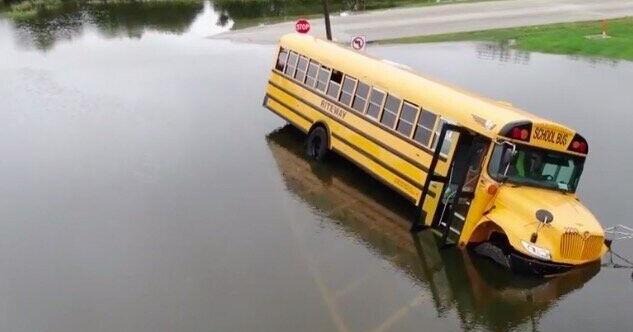 No injuries after school bus gets stuck in high water in Elm Grove ...