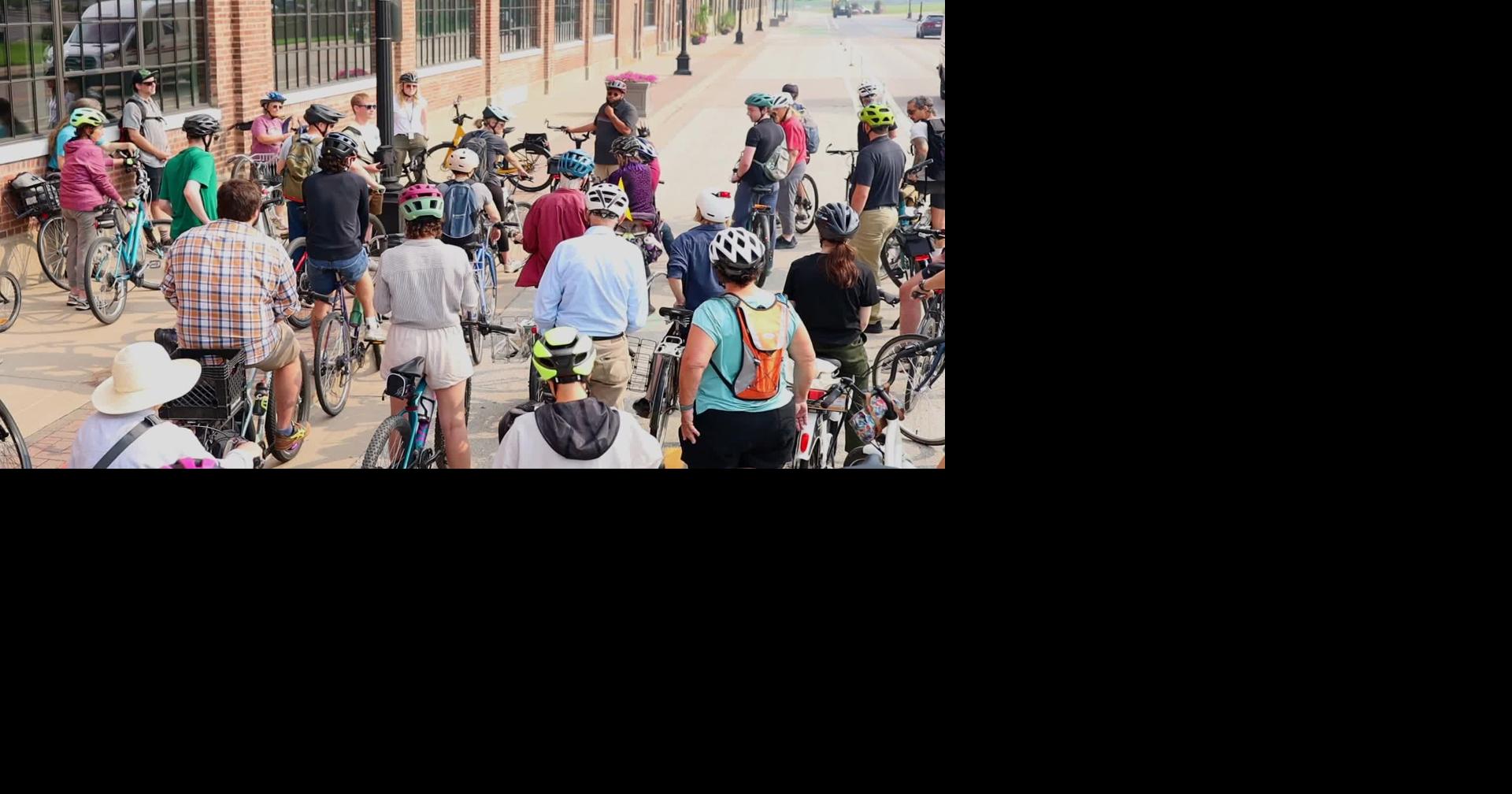 Bike ride with mayor highlights La Crosse’s pedestrian plan, safety gaps | La Crosse News | wxow.com