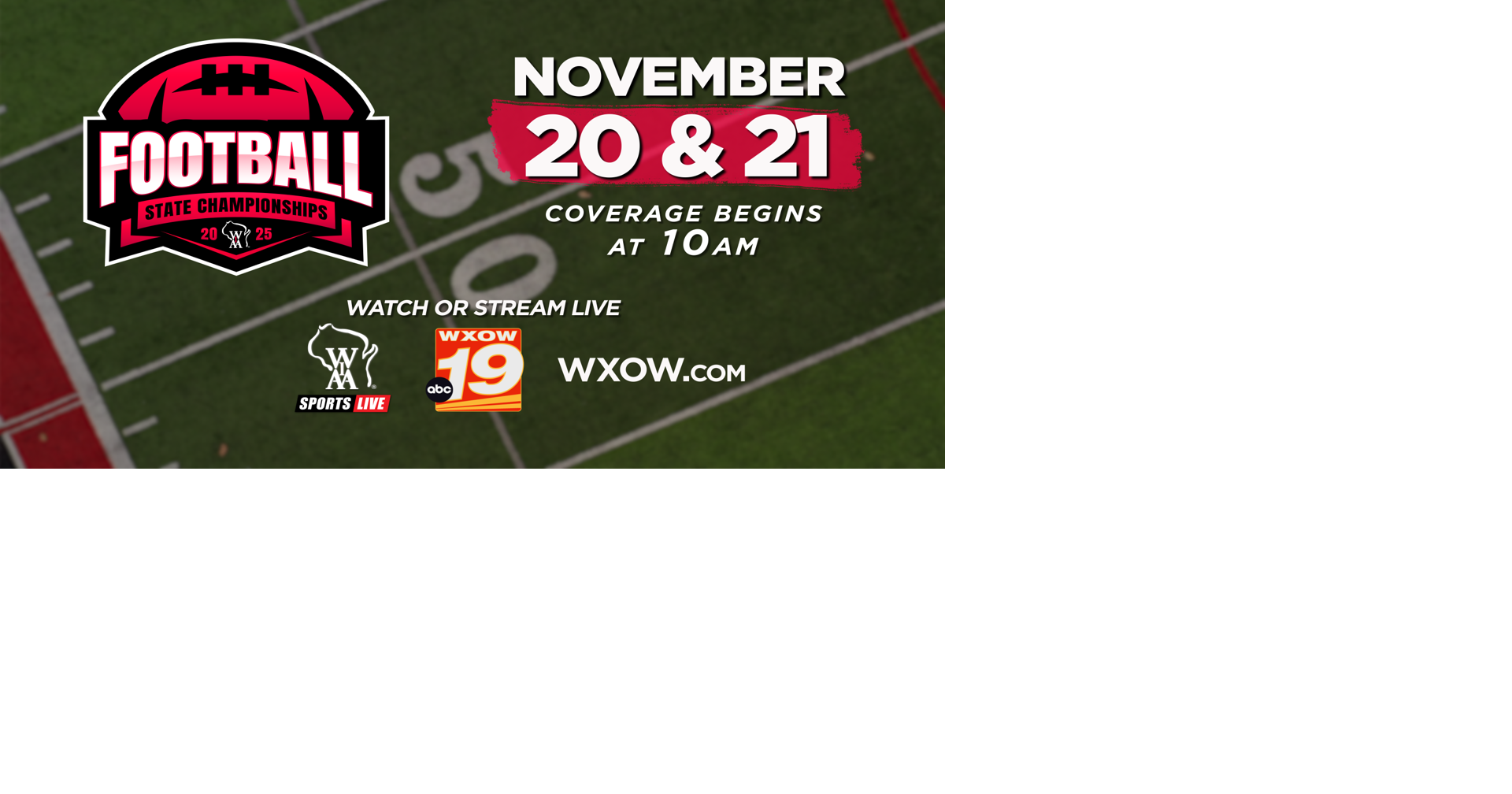 WATCH LIVE: WIAA State Football Championships | Watch Live | wxow.com