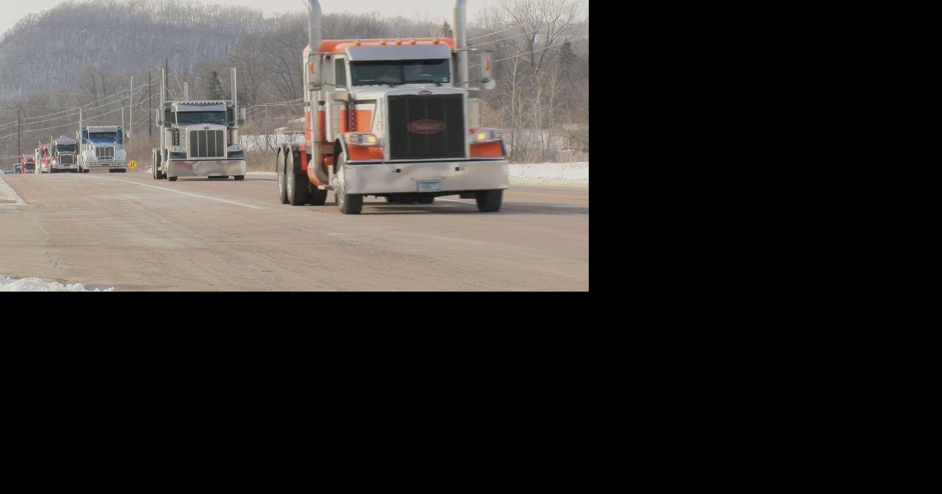 Truck convoy honors Blaze Himle | Top Stories | wxow.com
