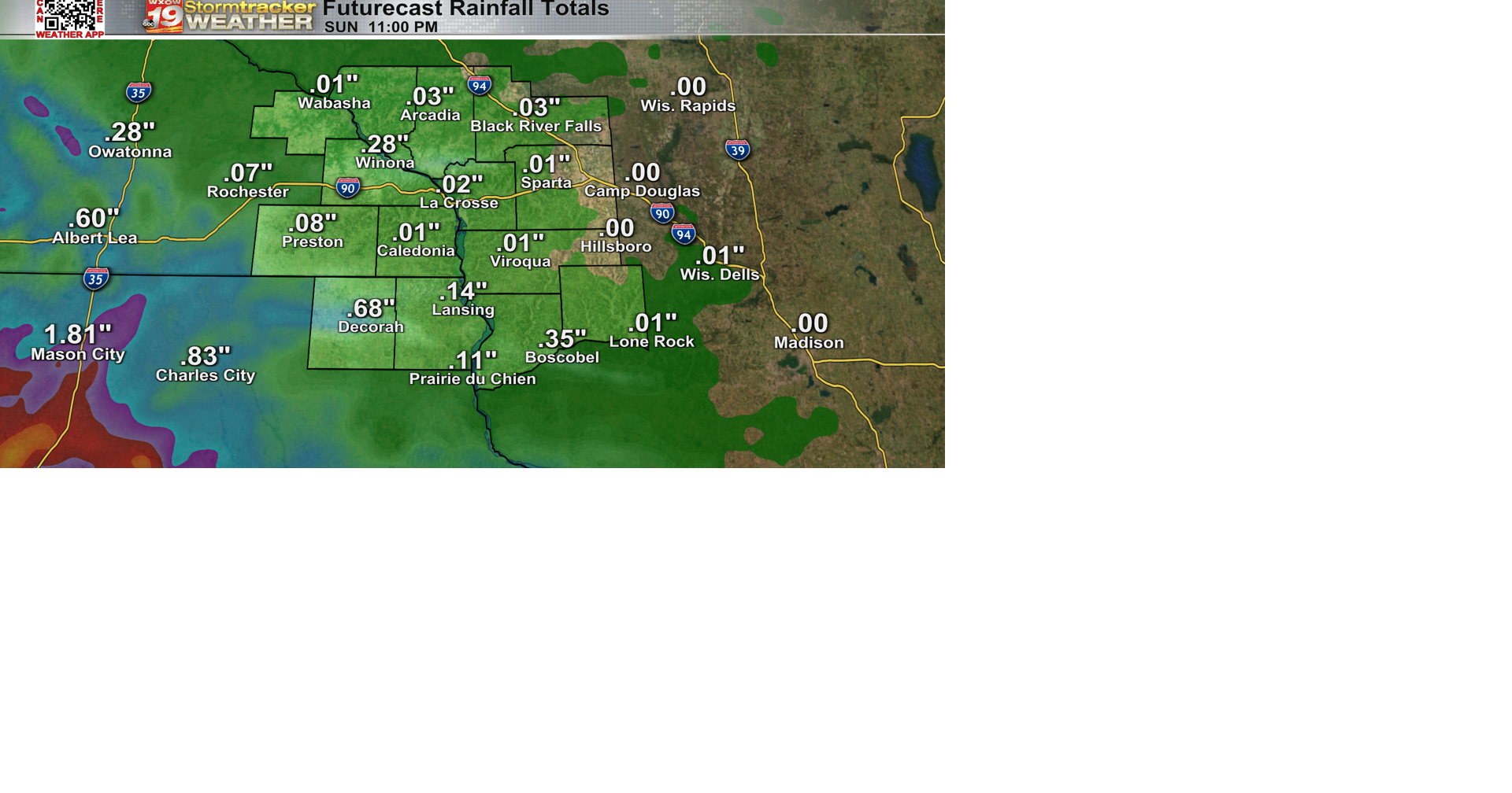 The Coulee Region has rain chances for Sunday, but many will be left on ...