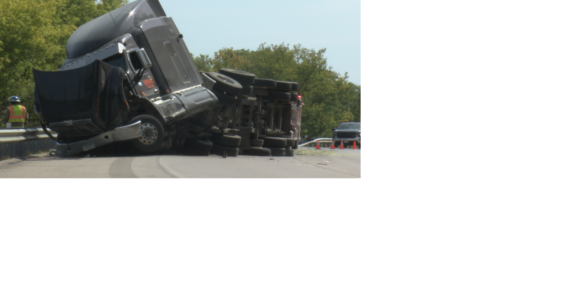 Semi-Truck driver injured in accident on I-90 near Dakota | News | wxow.com
