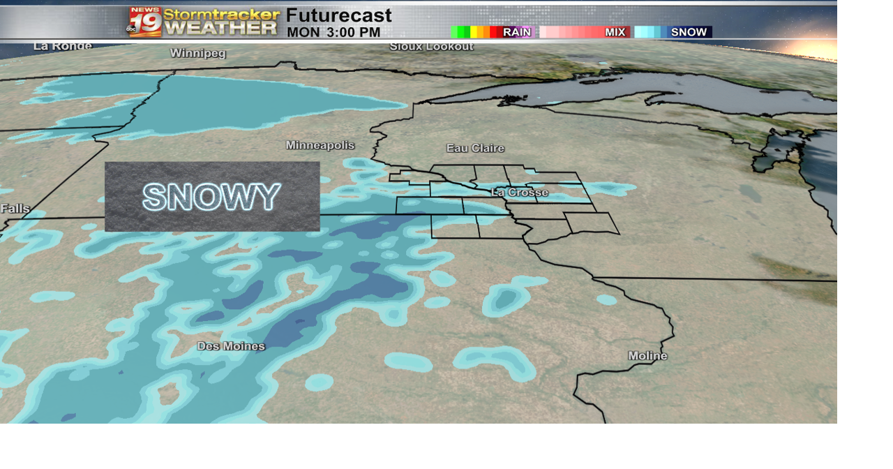 A snowy start to the new week on tap | 19 Storm Track Weather | wxow.com
