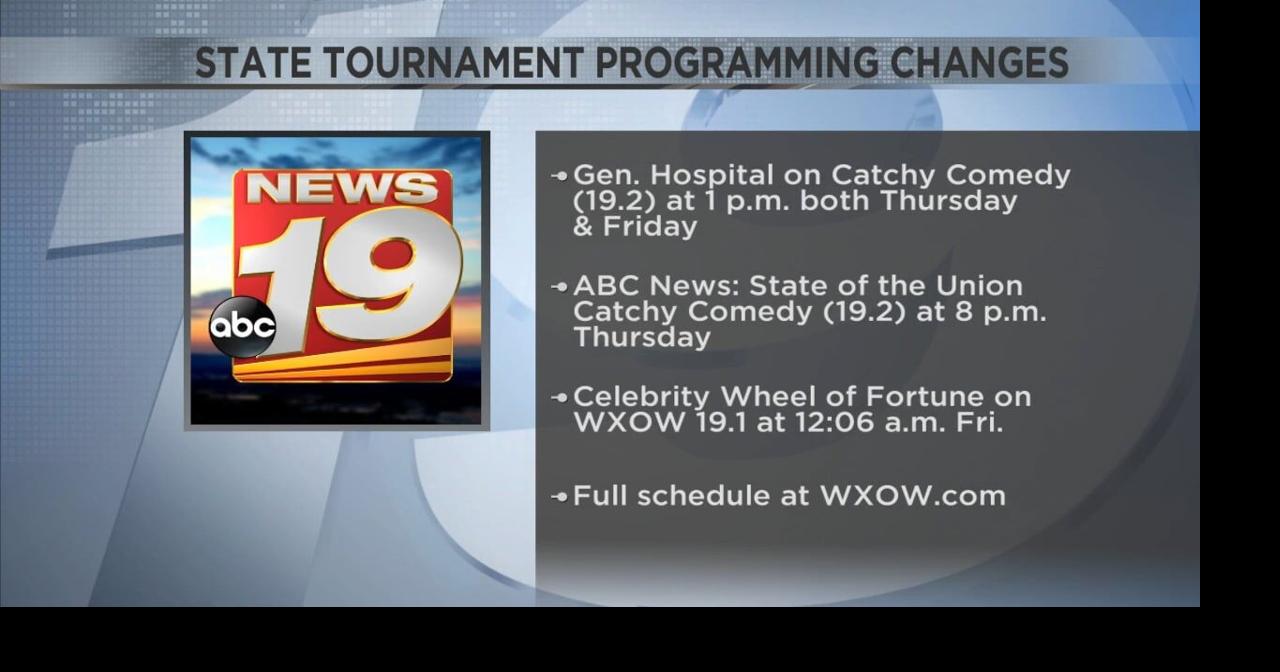Changes in WXOW programming due to WIAA coverage | WIAA Championships ...