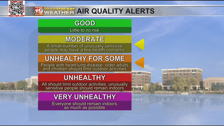 Air quality alert issued for much of the area | News | wxow.com