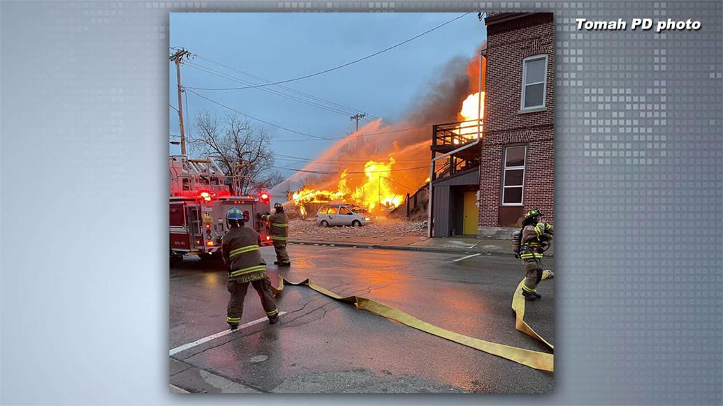 UPDATE: Crews battle downtown Tomah fire for nine hours | News | wxow.com
