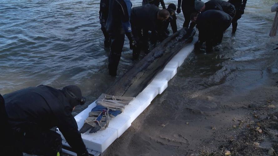 Archaeologists excavate ancient canoe from Lake Mendota | Wake Up ...
