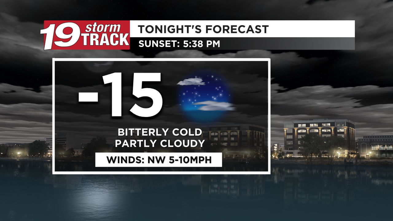 Dangerously cold temps to kick off the work week. | 19 Storm Track ...