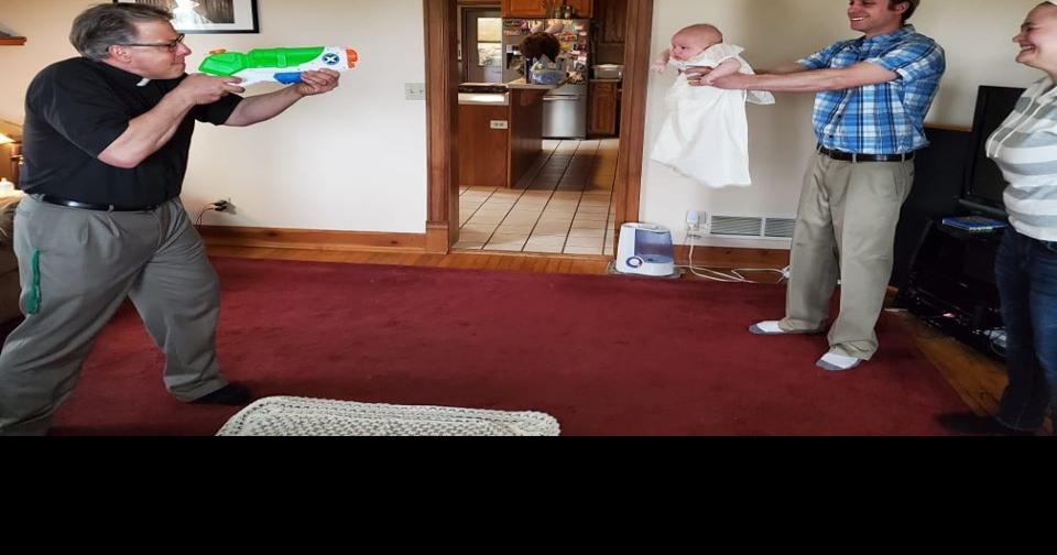 Minnesota baby’s social distancing baptism goes viral | Coronavirus ...